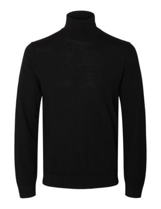 Selected Col roul&eacute; 100% Laine m&eacute;rinos Black XXL Black XXL