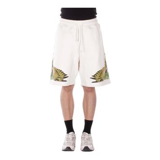 Marcelo Burlon Homme, Shorts, Beige, Taille: XS County Of Milan Logo Shorts