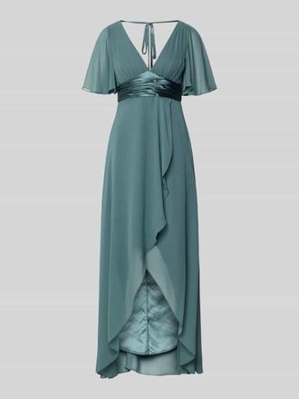 Jake*s Midikleid aus Chiffon mit tiefem V-Ausschnitt