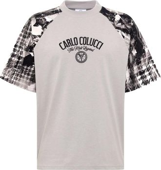 Carlo Colucci Homme, Tops, Gris, Taille: XS Raglan T-Shirt