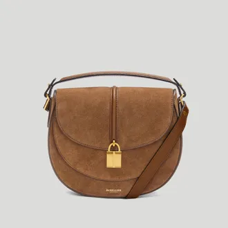 DeMellier The Siena Saddle Daim Deep Tan & Cuir lisse Deep Tan DeMellier