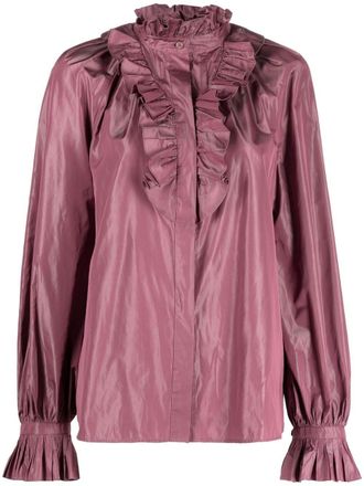 Alberta Ferretti Hemd mit R&uuml;schen - Rosa