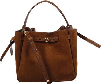 Tory Burch Femme, Sacs, Brun, Taille: ONE Size Romy Suede Bucket Bag