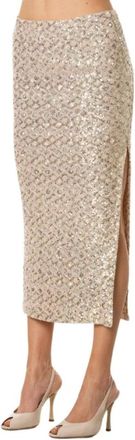 Actualee Femme, Jupes, Jaune, Taille: 36 FR Gonna in paillettes