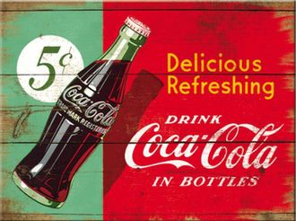 Nostalgic Art Magnet, Kraftmagnet mit Metalloberffl&auml;che, Delicious Refreshing Green, 8 x 6 x 0,2 cm