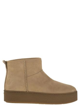 Hogan Stiefel - H681 - Nubuck Ankle Boots - Gr. 35,5 (EU) - in Beige - f&uuml;r Damen