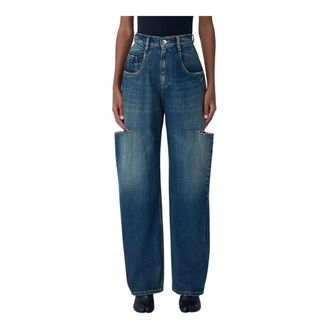 Maison Margiela Femme, Jeans, Bleu, Taille: 36 FR Jeans 5 poches d&eacute;lav&eacute;