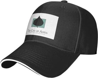 Generic Casquette De Baseball Drapeau DAspen, Colorado Classique Casquettes De Golf Anti-Soleil Sunhat pour Homme Soir&eacute;es Course