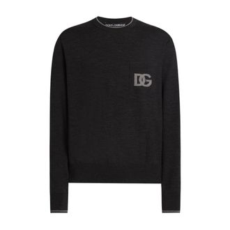 Dolce & Gabbana Rundhals-Strickware - - Knitwear - Herren - Grau - L