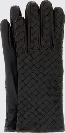Bottega Veneta Gants en cuir dagneau tress&eacute; avec doublure en cachemire
