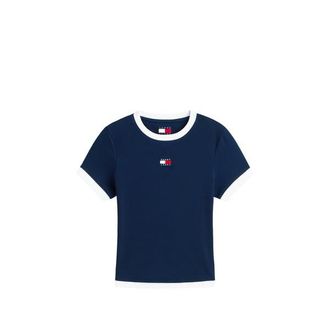 Tommy Hilfiger T-shirt c&ocirc;tel&eacute; en coton m&eacute;lang&eacute;