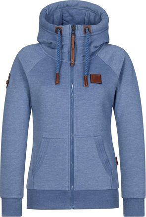 Naketano Damen Sweatjacke Brazzo, Farbe:Blue Melange, Gr&ouml;&szlig;e:XXL