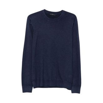Fay Girocollo Tinto Capo F.12 - - Knitwear - Herren - Blau - L