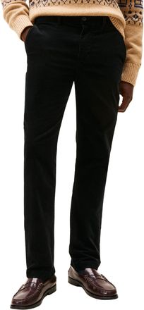 Tommy Hilfiger Herren Chino Hose Denton Corduroy Straight Fit, Schwarz (Black), 32W/30L