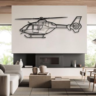 Generic Moderne minimalistische Wanddekoration aus Metall, Hubschrauber-Wanddeko, Flugzeug-Wanddeko, Luftfahrt-Wanddeko f&uuml;r Wohnzimmer, Schlafzimmer, B&uuml;ro, Pi