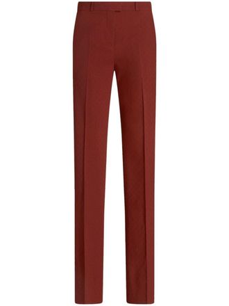 Etro Jacquard-Hose mit geradem Bein - Rot