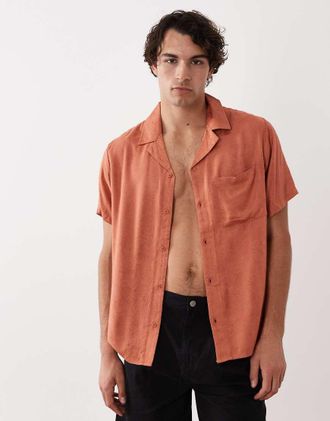South Beach Chemise de plage en maille - Rouille-Orange