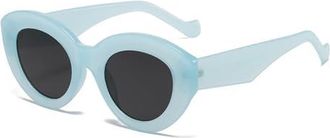 Generic Lunettes De Soleil &Agrave; Monture Ronde For Femmes, Lunettes De Soleil Tendance For F&ecirc;te Et Vacances(Blue)