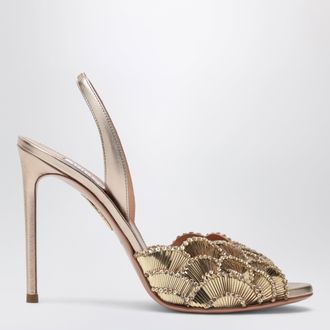 Aquazzura Ce Soir 105 Sandalen in Gold