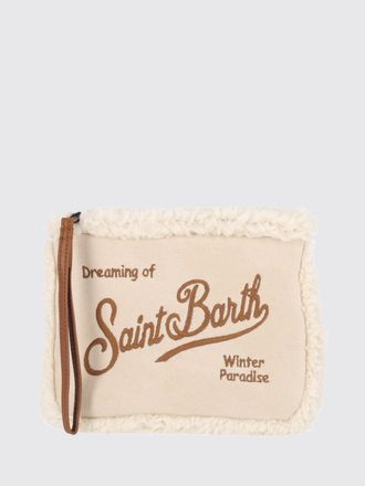 MC2 Saint Barth Mini sac &agrave; main Aline en fausse fourrure avec logo brod&eacute;