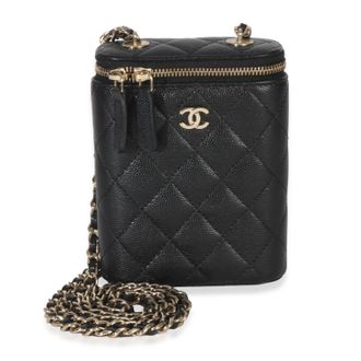 Chanel Quilted Small Caviar Vertical Coco Beauty Vanity Case