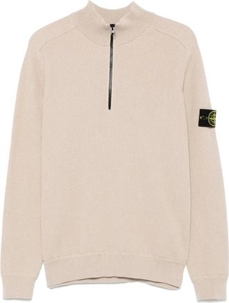 Stone Island Homme, Pulls, Beige, Taille: L Compass-badge Sweater