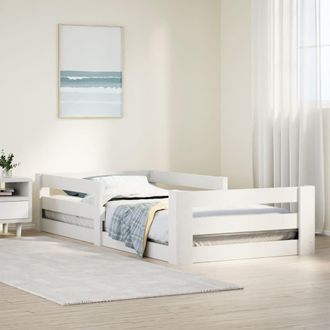 vidaXL Vidaxl - Letto Senza Materasso Bianco 75x190 In Legno Massello Di Pino