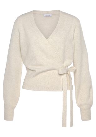 Lascana Damen Wickelstrickjacke