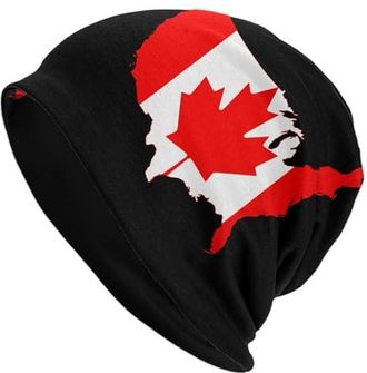 Generic Femme Homme Bonnets De Ski Drapeau Canadien Feuille D&Eacute;rable du Canada Bonnet dhiver Doux Bonnets Tricot&eacute; Chaud Hiver Chapeaux pour Patinage Quotidien 