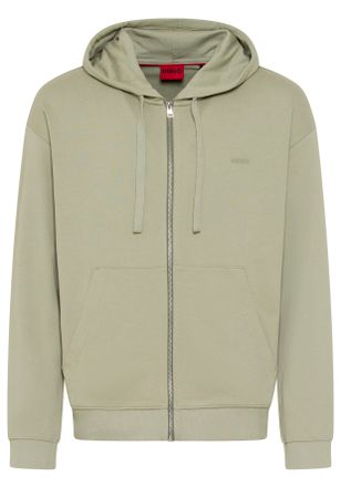 HUGO BOSS Kapuzensweatjacke HUGO, Herren, Gr. XXL, light, pastel gr&uuml;n337, Sweatware, Obermaterial: 100% Baumwolle, unifarben, relaxed fit normal, Rundhals, B&uuml;nd