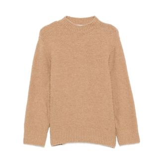 Laneus Boucl&eacute;-Strickpullover mit gerippten Abschl&uuml;ssen - - Knitwear - Damen - Beige - M