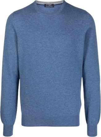 Barba Homme, Pulls, Bleu, Taille: M Maglione Girocollo