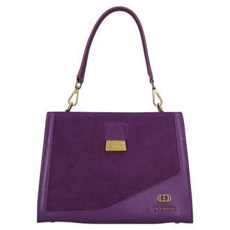 La Carrie Irregul&auml;re mittelgro&szlig;e Tasche aus Leder und Wildleder - - Bags - Damen - Lila - ONE SIZE