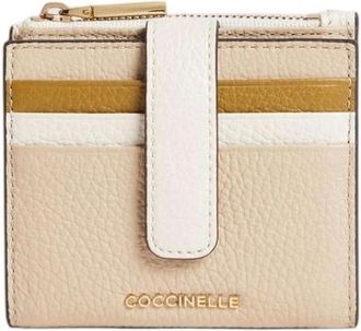 Coccinelle Femme, Accessoires, Beige, Taille: ONE Size Portefeuille Souple M&eacute;tallis&eacute;