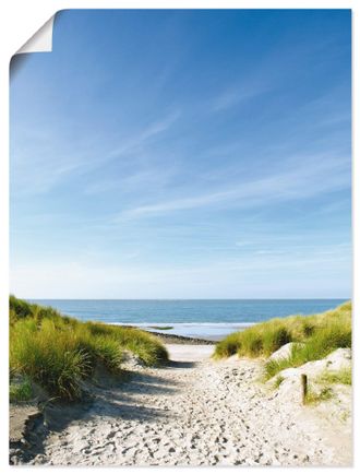 Artland Wanddeko Poster & Kunstdrucke Wandposter 60x80 cm Strand Meer Küste Nordsee Sand Dünen Natur Landschaft Maritim T9EX