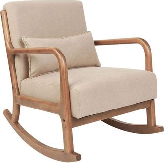 Beliani Schaukelsessel SKOVDE Stoff Beige