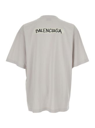 Balenciaga Mens T-Shirt Cotton White T-Shirts And Polos