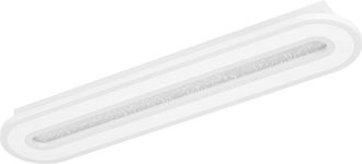 Eglo LED Deckenlampe Macchioni, Kristall Deckenleuchte mit Fernbedienung, dimmbare Aufbauleuchte, Küchenlampe aus Metall und Kunststoff in Weiß, warmweiß-k