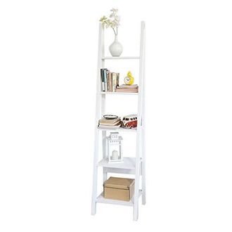 SoBuy FRG101-W,IT - &eacute;tag&egrave;re moderne en escalier sur 5 niveaux, couleur blanc