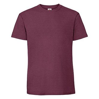 Fruit Of The Loom T-Shirt Ringspun Premium - Homme (L) (Bordeaux)