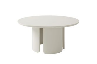 Sch&ouml;ner Wohnen Kollektion Couchtisch MOLDE/Tischplatte und Gestell seidengrau lackiert/Runde Form/Wangenteile wahlweise montierbar/Wohnzimmertisch/Sofatisch/D 80, H 41 cm