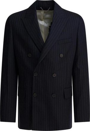 Golden Goose Homme, Vestes, Bleu, Taille: M Blazer doppiopetto Design gessato