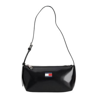 Tommy Jeans Femme, Sacs, Noir, Taille: ONE Size Essential Shiny Shoulder Bag