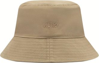 Autry Homme, Accessoires, Beige, Taille: ONE Size Bob en coton avec logo brod&eacute;
