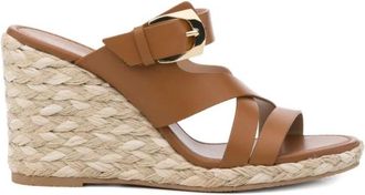 Stuart Weitzman Femme, Chaussures, Brun, Taille: 36 EU Sai Espadrille compens&eacute;e