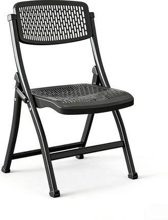 Generic Klappstuhl Camping Leicht Faltbar mit Lehne Hoher Belastbarkeit Klappst&uuml;hle Esszimmer mit Metallrahmen Keine Montage Erforderlich f&uuml;r G&auml;ste K&uuml;che B&uuml;ro