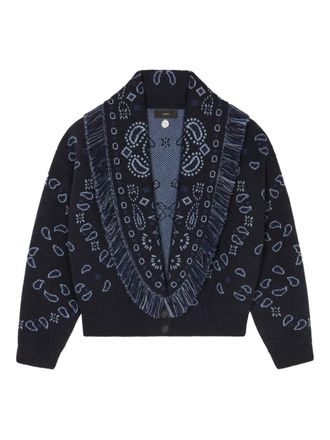 Alanui Cardigan mit Bandana-Jacquardmuster - Blau