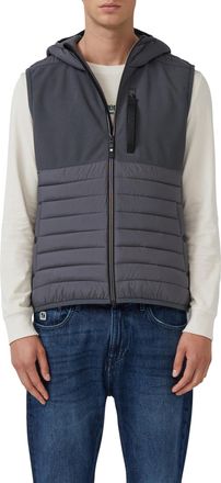 s.Oliver Leichte Weste aus Materialmix mit Kapuze