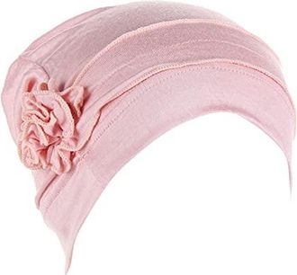 Generic Chapeau pour femme - Chapeau de perles - Chapeau musulman - Cancer - Chimio - Bandeau pour homme, rose, S