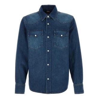 A.P.C. A.p.c., Herren, Shirts, Blau, LGr&ouml;&szlig;e